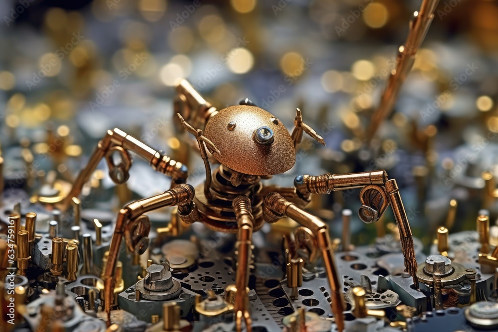 Microscopic spy robot in the shape of an insect. Generative AI Stock ...