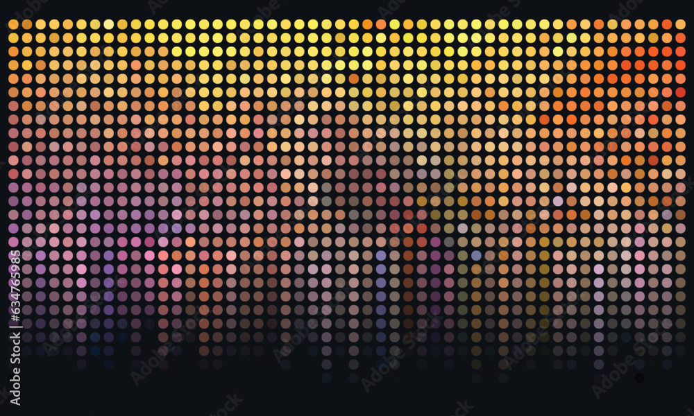 Pixel Art design - neon mosaic pattern, dark background. Vector clipart ...
