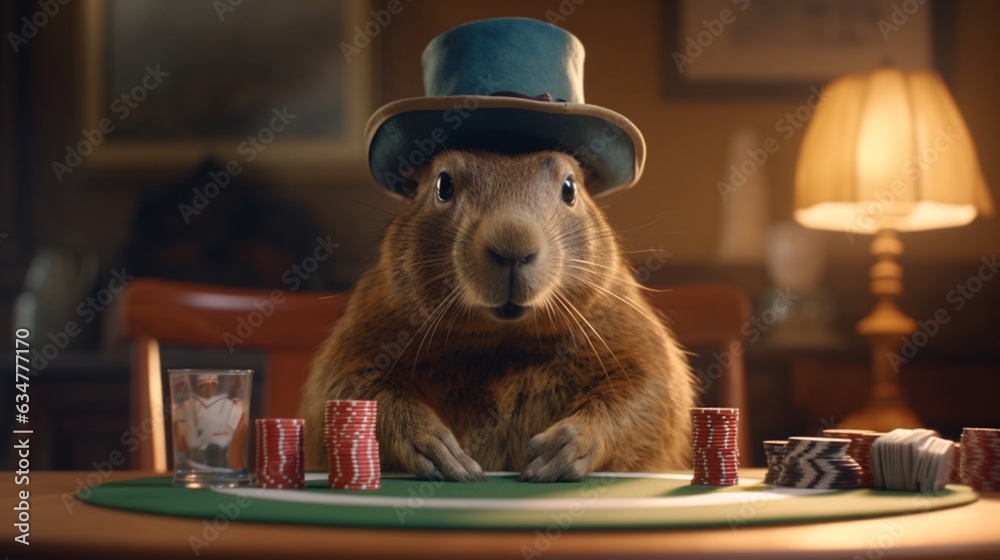 capybara play in poker ultra realistic art.Generative AI Stock ...
