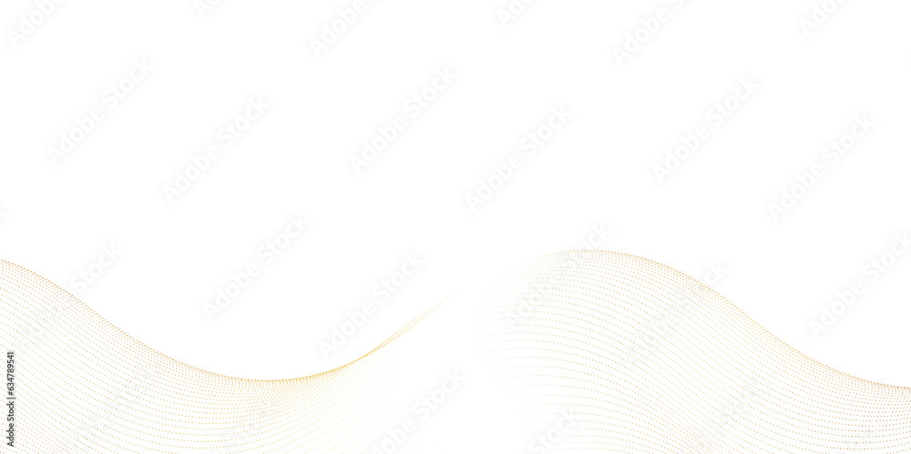 Abstract gold gradient wave element for design. Digital frequency track equalizer. 3d wavy gold ...