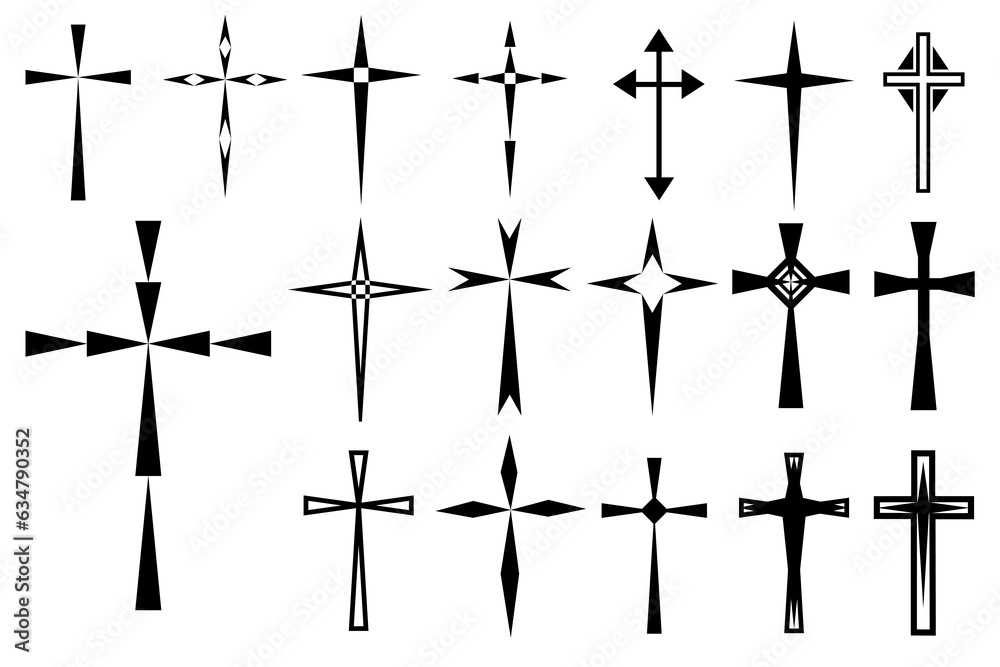 Decorative crucifix religion catholic symbol, Christian crosses ...