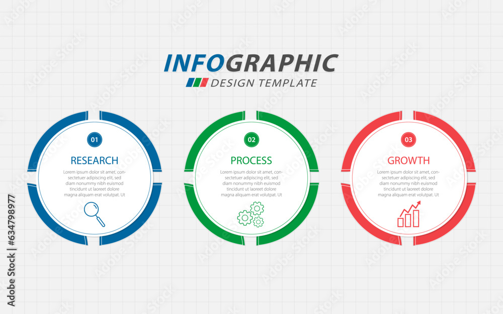 Timeline Creator infographic template. 3 Step timeline journey ...