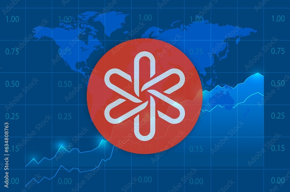 virtual coins and their logos. dent virtual currency logo. 3d ...