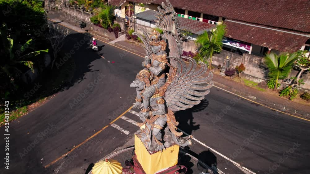 Garuda Visnu statue drone reveal at Bali, Indonesia. DJI Mavic flight ...