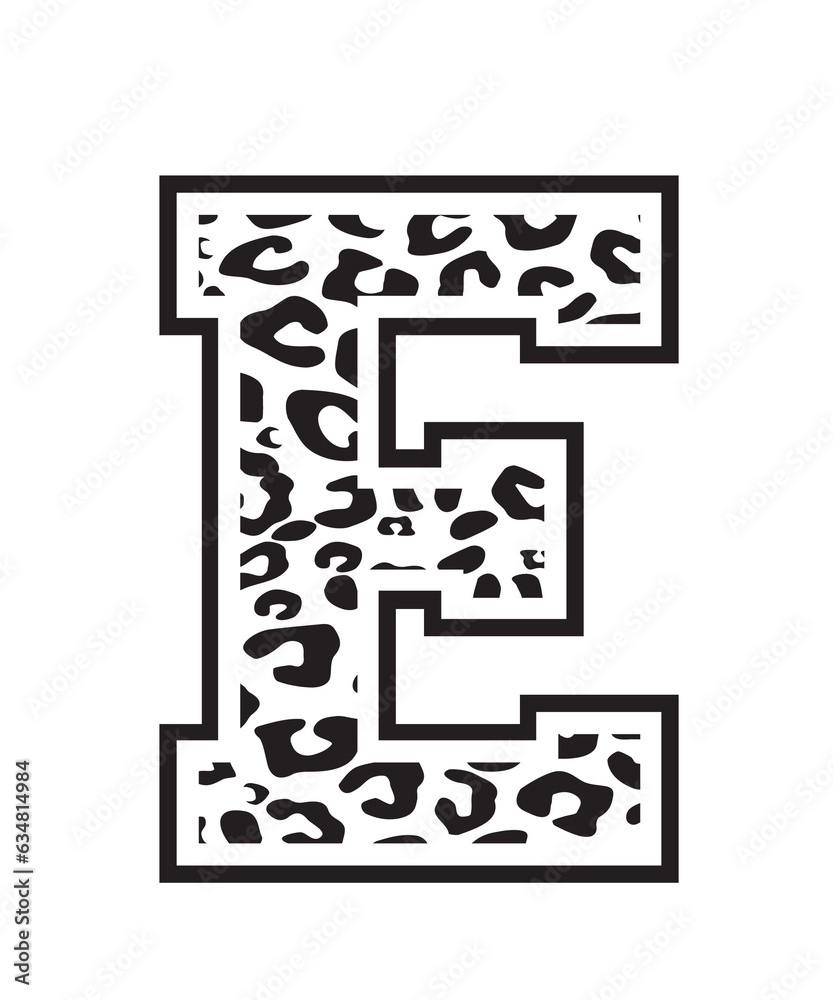 Leopard Print Alphabet svg, Leopard Pattern Alphabet SVG Bundle ...