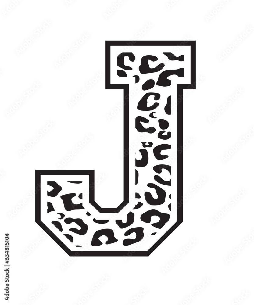 Leopard Print Alphabet svg, Leopard Pattern Alphabet SVG Bundle ...