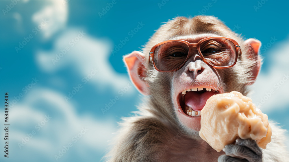 Amusing animal summer holiday vacation photography banner - Close-up of ...