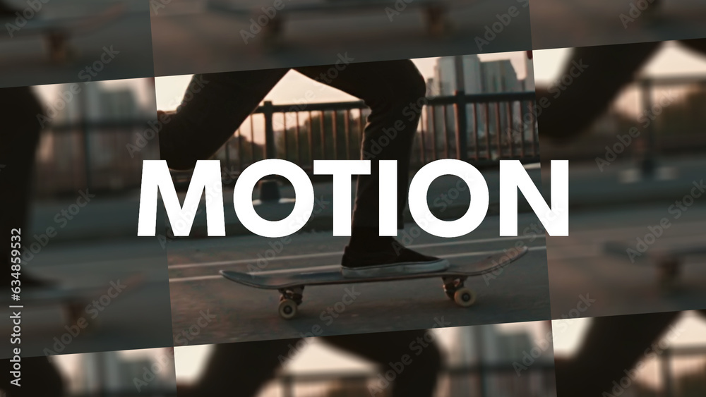 Repeating Media Grid With Titles And Blur Stock Template | Adobe Stock