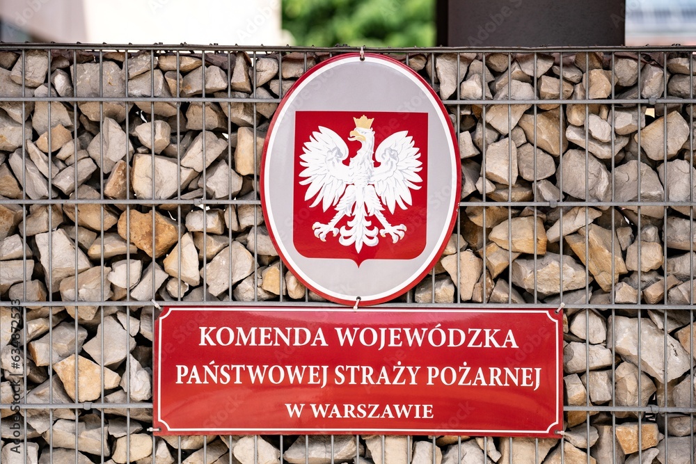 Warszawa, Mazowsze, Polska, 06 sierpień 2023 , PSP Panstwowa Straz ...
