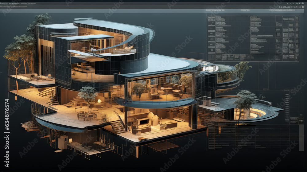 futuristic luxury apartment building modular housing building ...