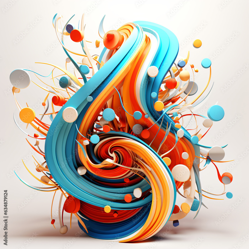 modern multicolor music background with abstract structure and musical ...