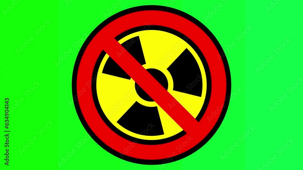 Rotating Prohibited Nuclear Logo on International Day Against Nuclear ...