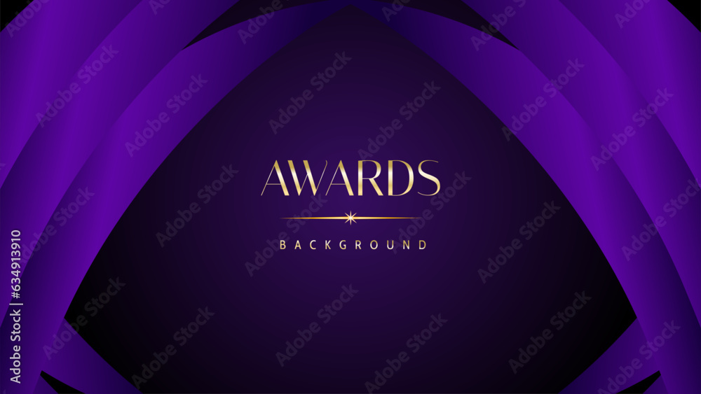 Dark purple golden royal awards graphics background. Elegant modern ...