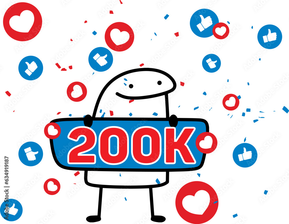 Meme internet: flork. Celebrating 200k followers. Rain of like and ...