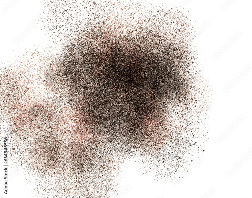 Seamless Dust dirt ashes particles explosion fly, isolated on ...