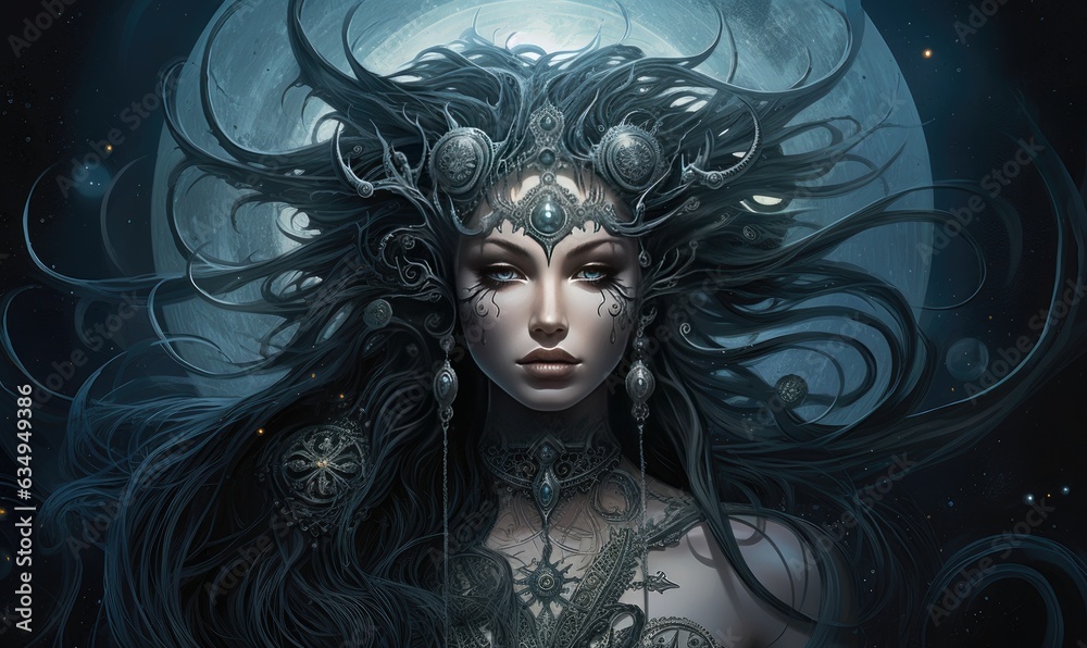 As the moonlight danced upon her cybernetic form, the beautiful female ...