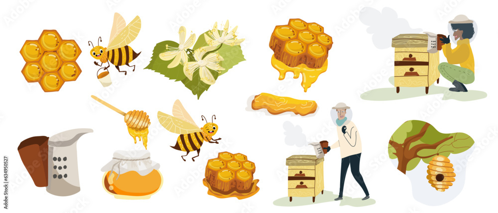 Set of vector illustrations, in cartoon style, characters of people ...