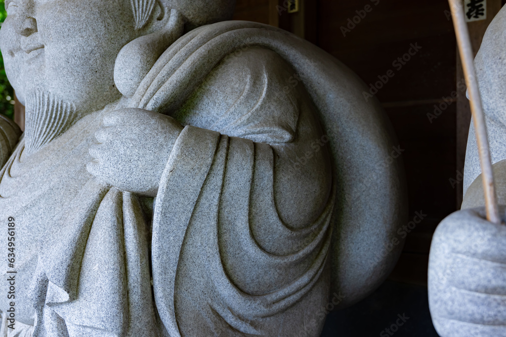 A Japanese guardian statue at the traditional street in Tokyo Stock ...