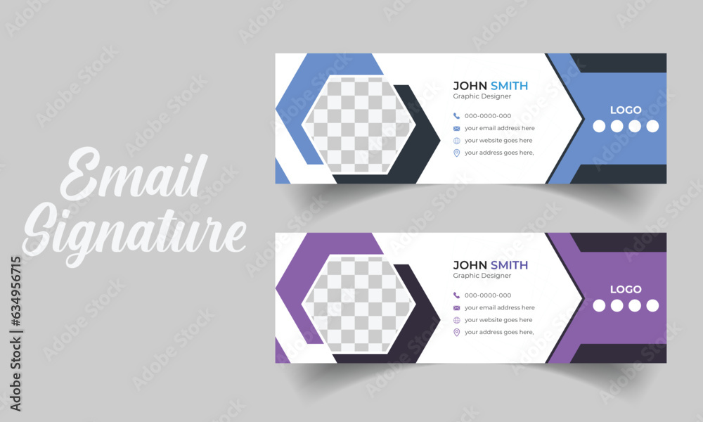 The theme for a trendy, sleek email signature or footer. Design for an ...
