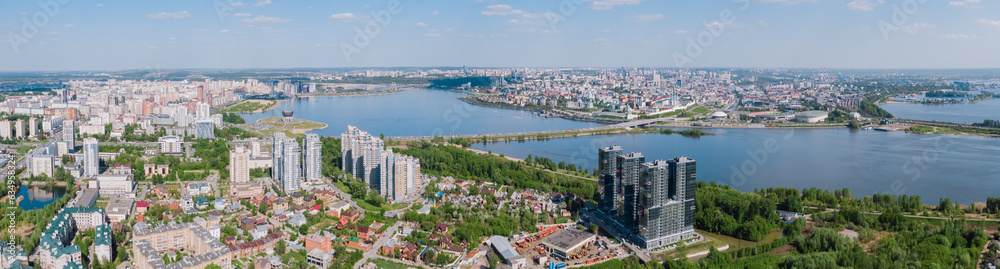 Panoramic summer shot from above of Kazan Kremlin. Tatarstan, Russia. Capital of the Republic of ...