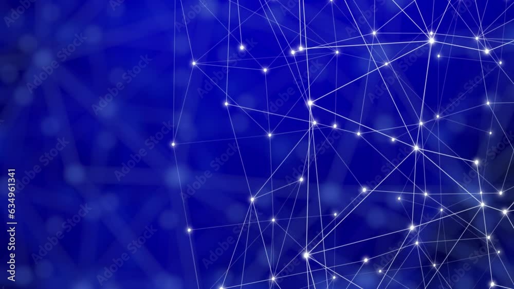 Vidéo Stock Chaos and randomness meshing abstract concepts with connected lines in a geometric ...