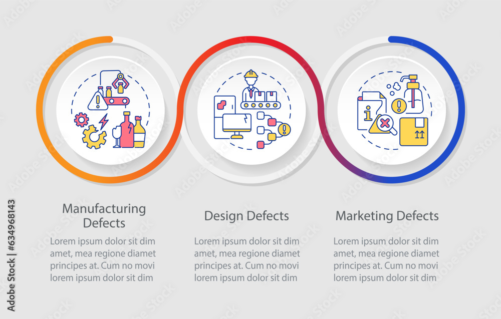 2D product liability vector infographics template, data visualization ...