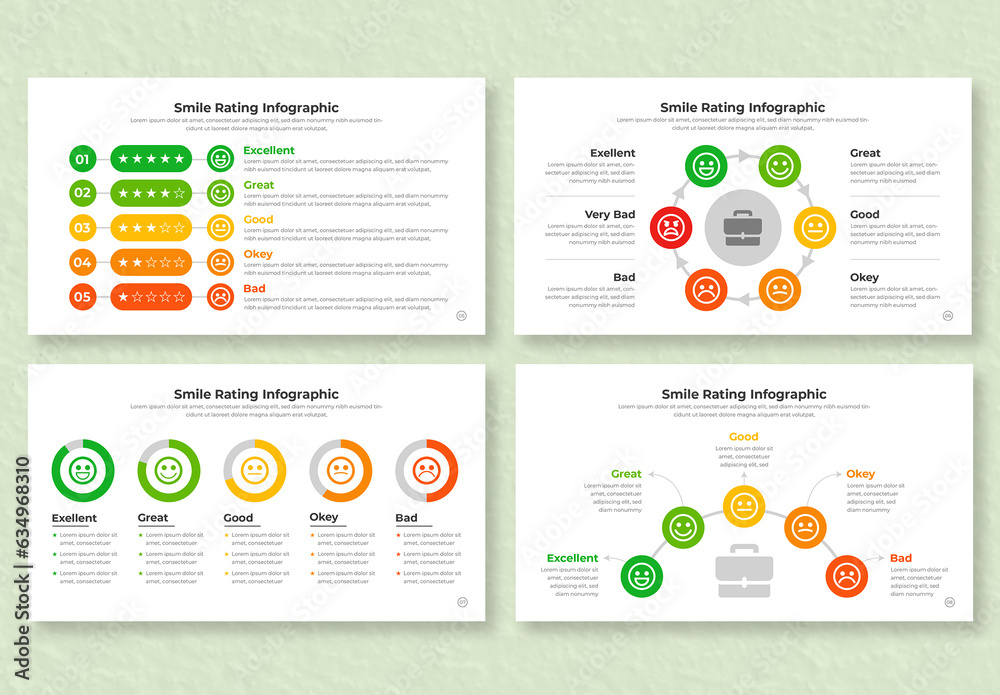 Smile Rating Infographic Template Stock Template | Adobe Stock