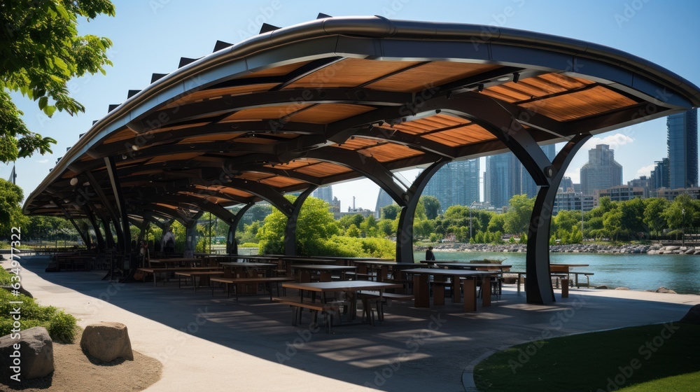 Sports Grounds on the roof, Ball Field, Park, Dubai Downtown, PV panels ...