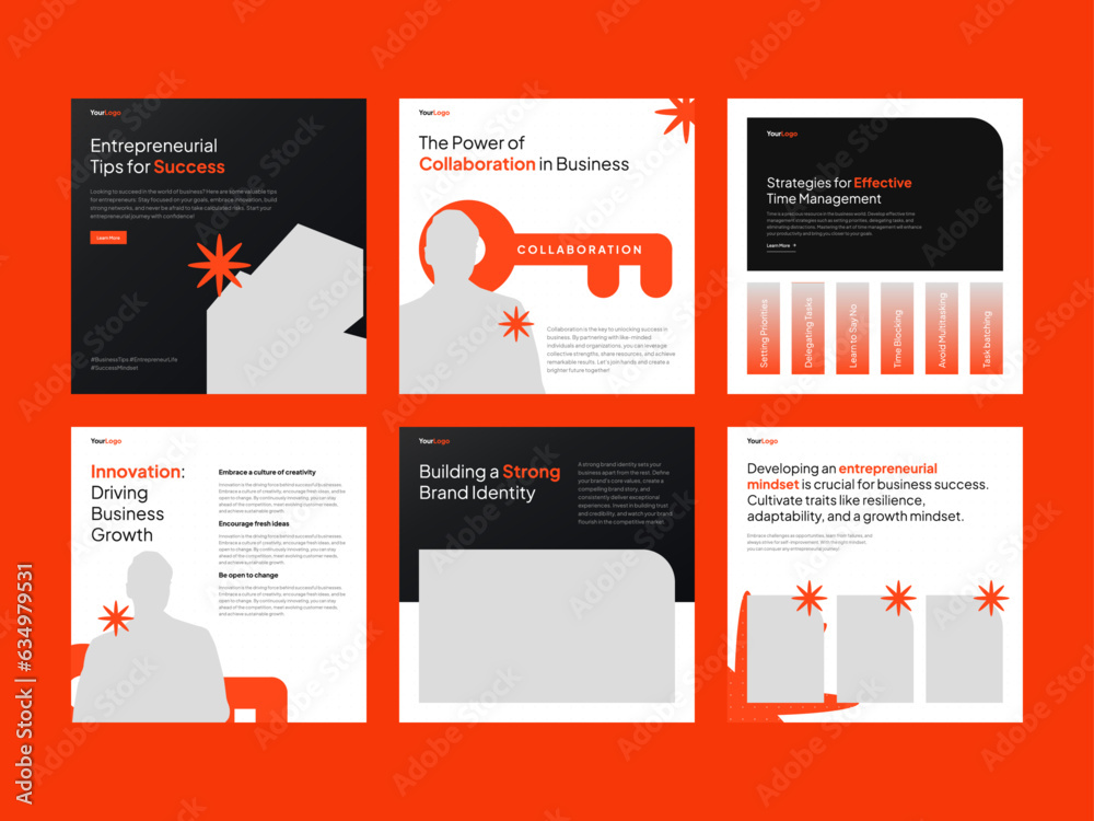 Business key promotion collection set featuring square banners and ...