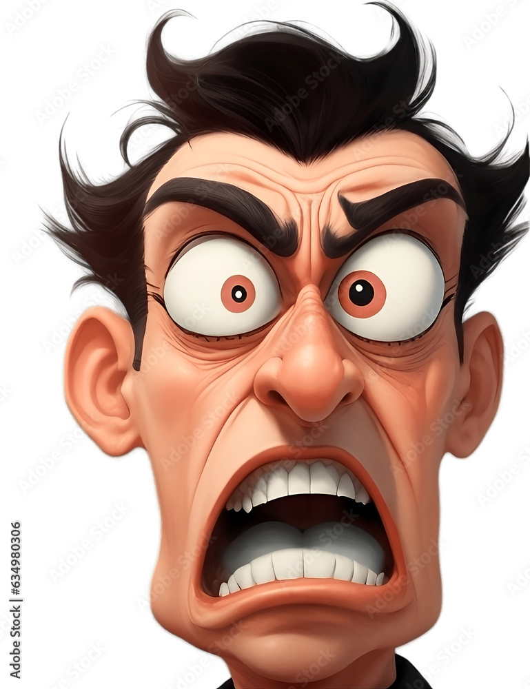 "Get ready to laugh with this comical full-face portrait of two cartoon ...