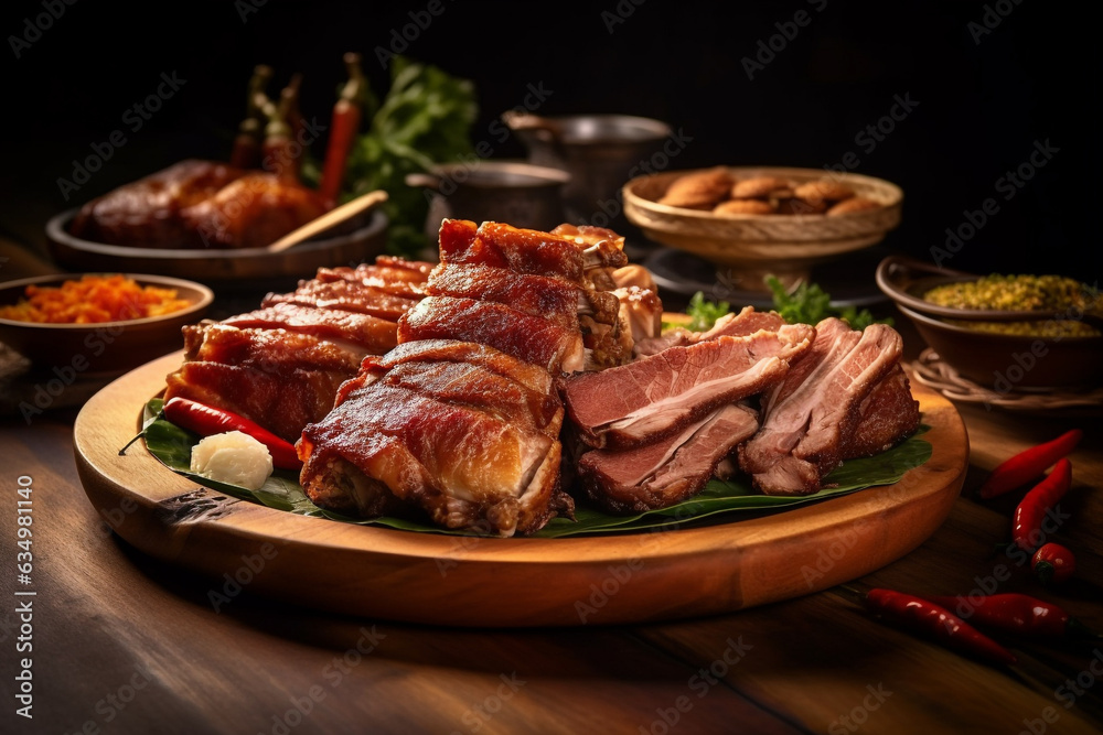 Photo & Art Print Crispy pata deep fried pig trotters or knuckles ...