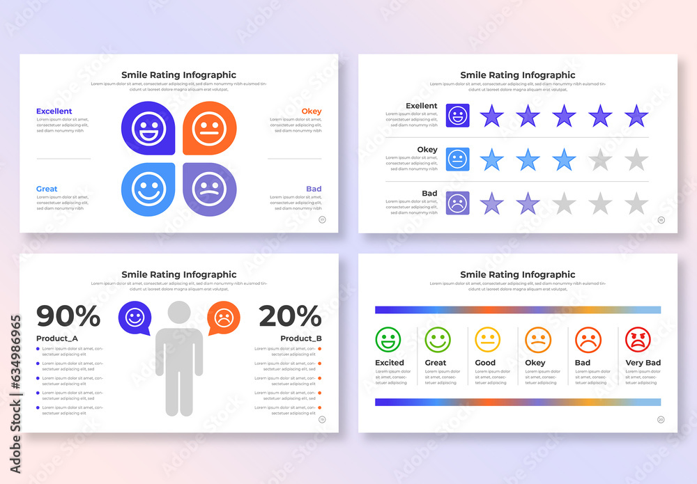 Smile Rating Infographic.zip Stock Template | Adobe Stock