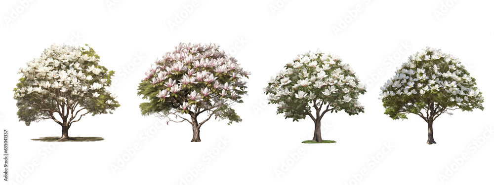 Southern magnolia tree cutout transparent backgrounds . Generative AI ...
