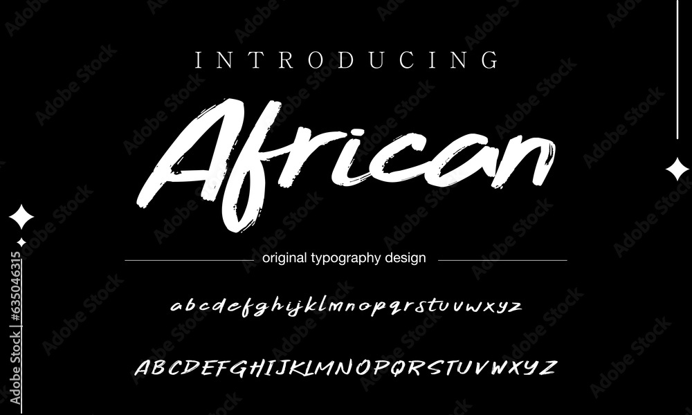 African BRUSH Signature Font Calligraphy Logotype Script Brush Font ...