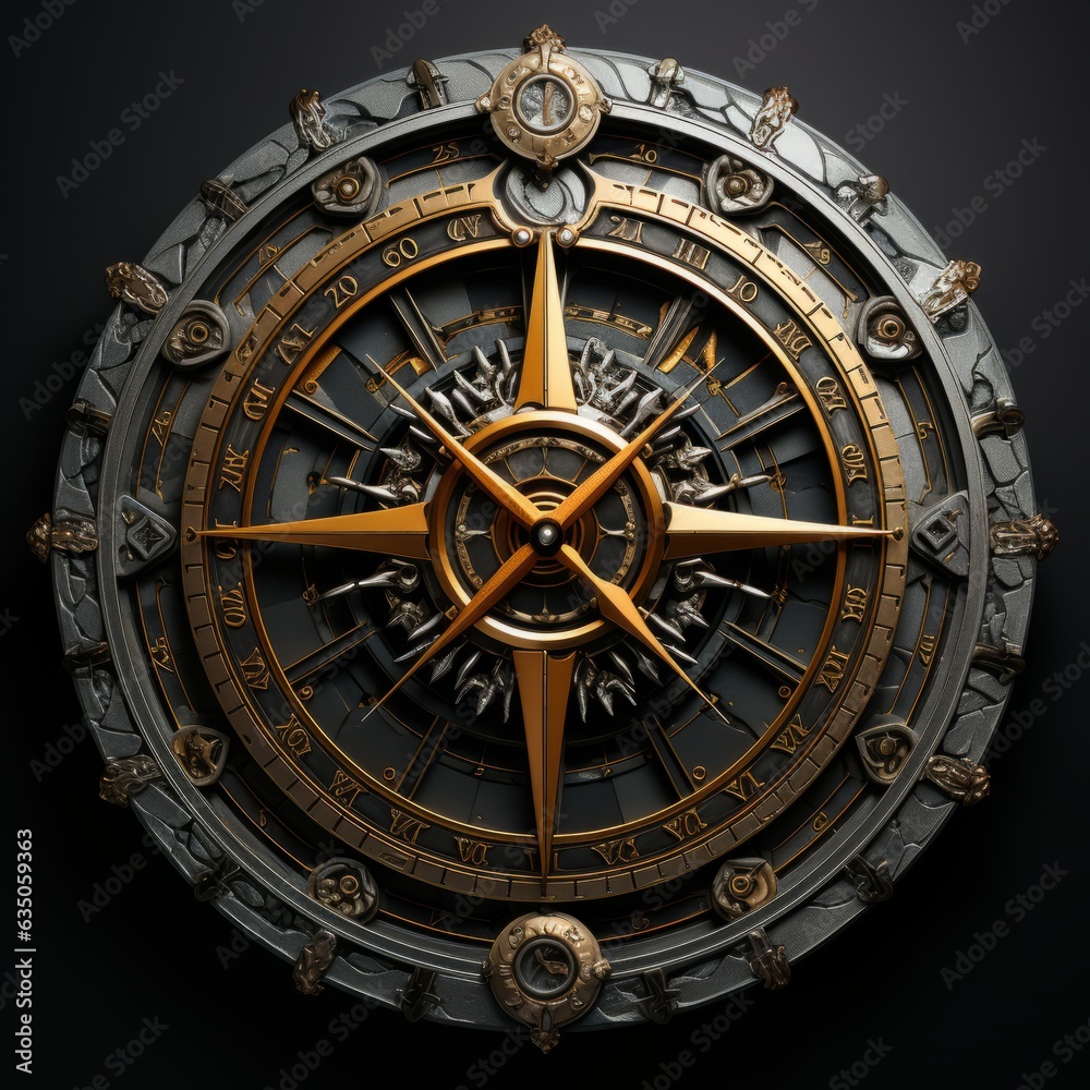 compass, old star navigator. Beautiful astronomical instrument. Made in ...