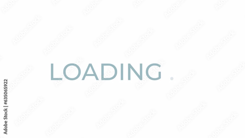 Blue gray thin line 2D loading text animation. Montserrat Medium font ...