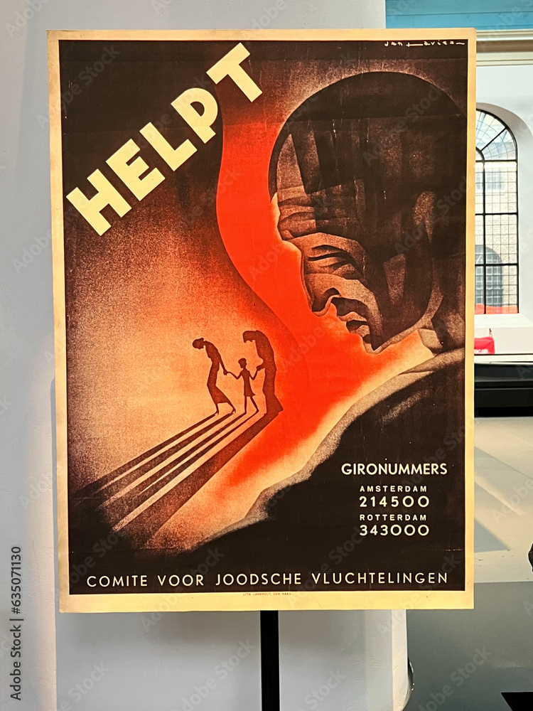 Amsterdam, Netherlands. August 6, 2023. Posters and paintings of the ...