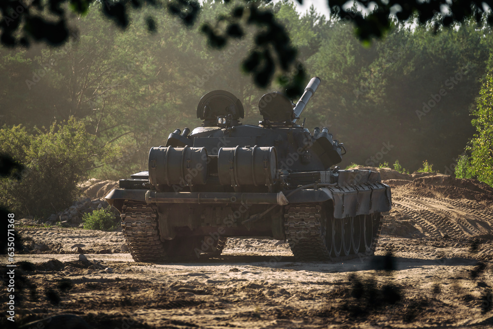 TANK - Armored military vehicle from Cold War period of Soviet (Russia ...