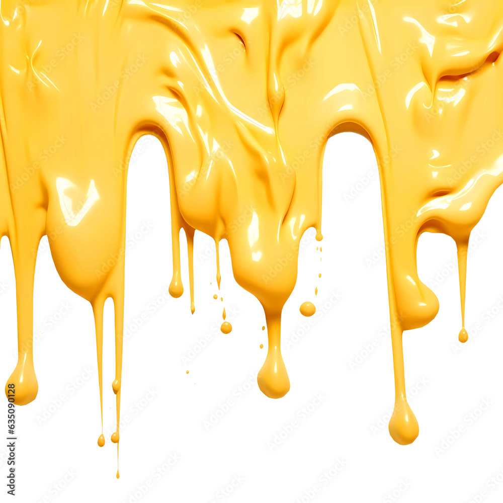 Melted cheese border on transparent background. Generative ai design ...