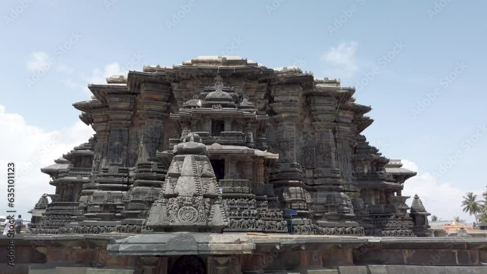 Belur, Karnataka, India-June 17 2023; A Tilt view of a Magnificent ...