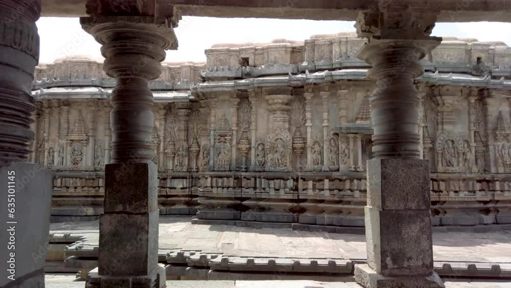 Belur, Karnataka, India-June 17 2023; A First person view of the Belur ...