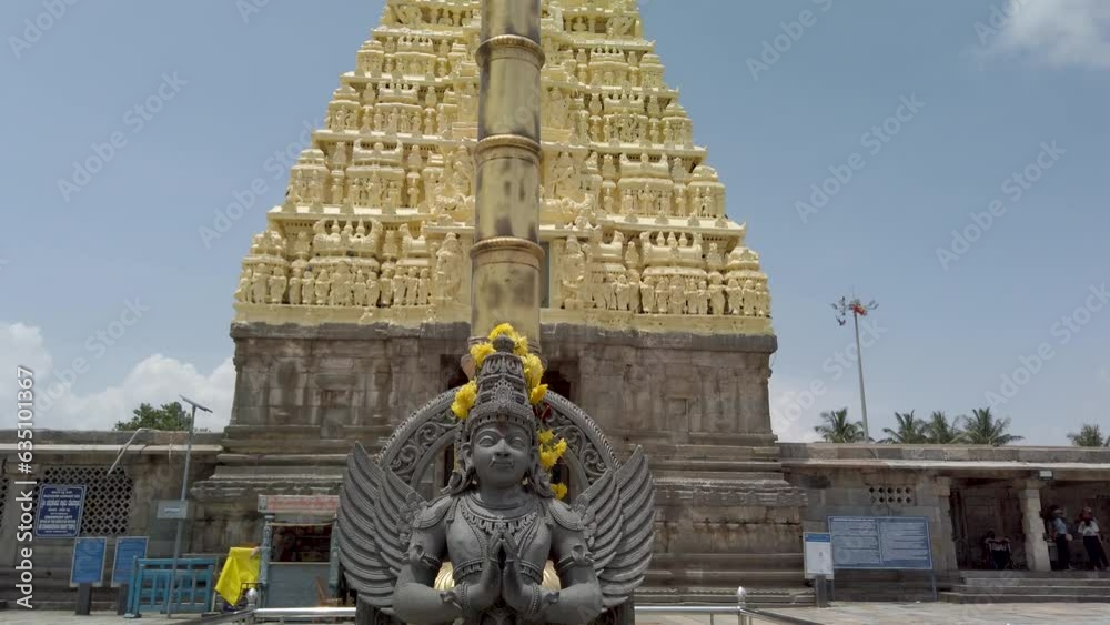 Belur, Karnataka, India-June 17 2023; A Beautiful stone sculpture of ...