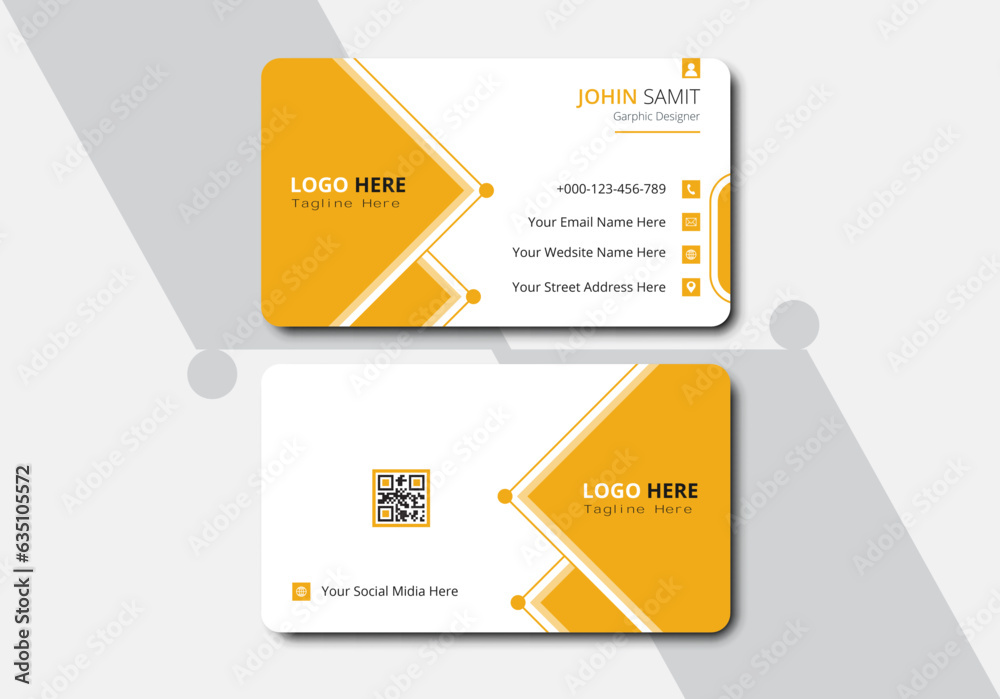 Modern business card design, Personal visiting card, Creative business ...