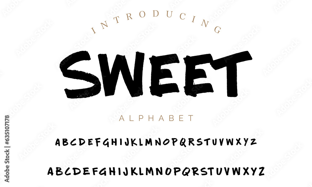 Sweet hand lettered font Smooth beautiful brush script design Handwritten lettering typeface ...