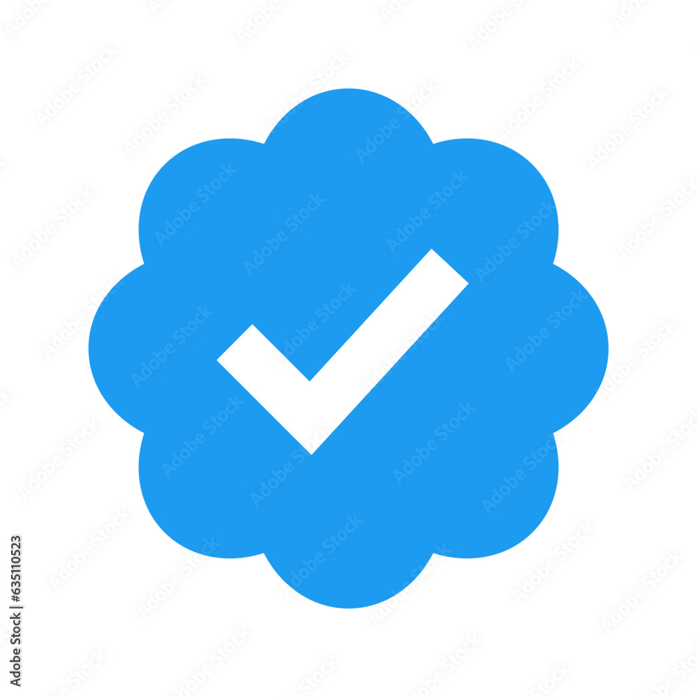 Vetor de Twitter verified profile badge. Blue verified twitter account ...