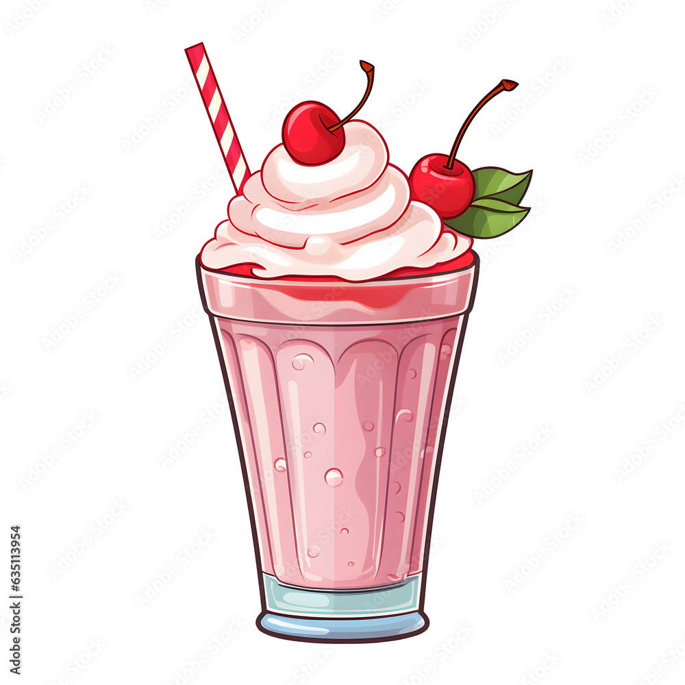 cartoon milkshake clipart, transparent background Stock Illustration ...