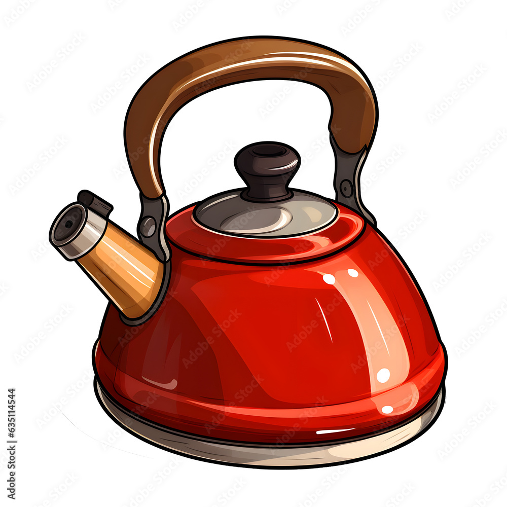 cartoon kettle clipart, transparent background Stock Illustration ...