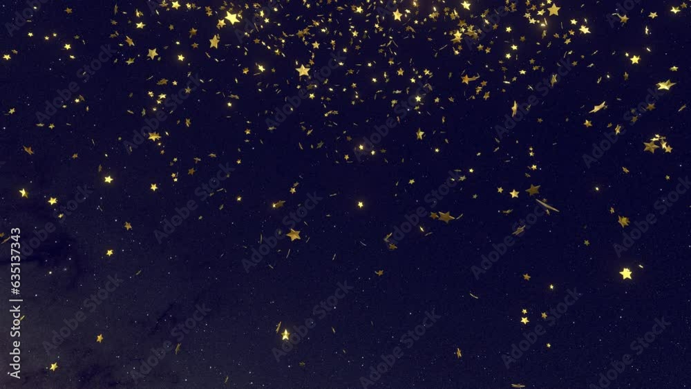 Starry Night Fantasy Sky With Million Stars Falling As Seamless Looping
