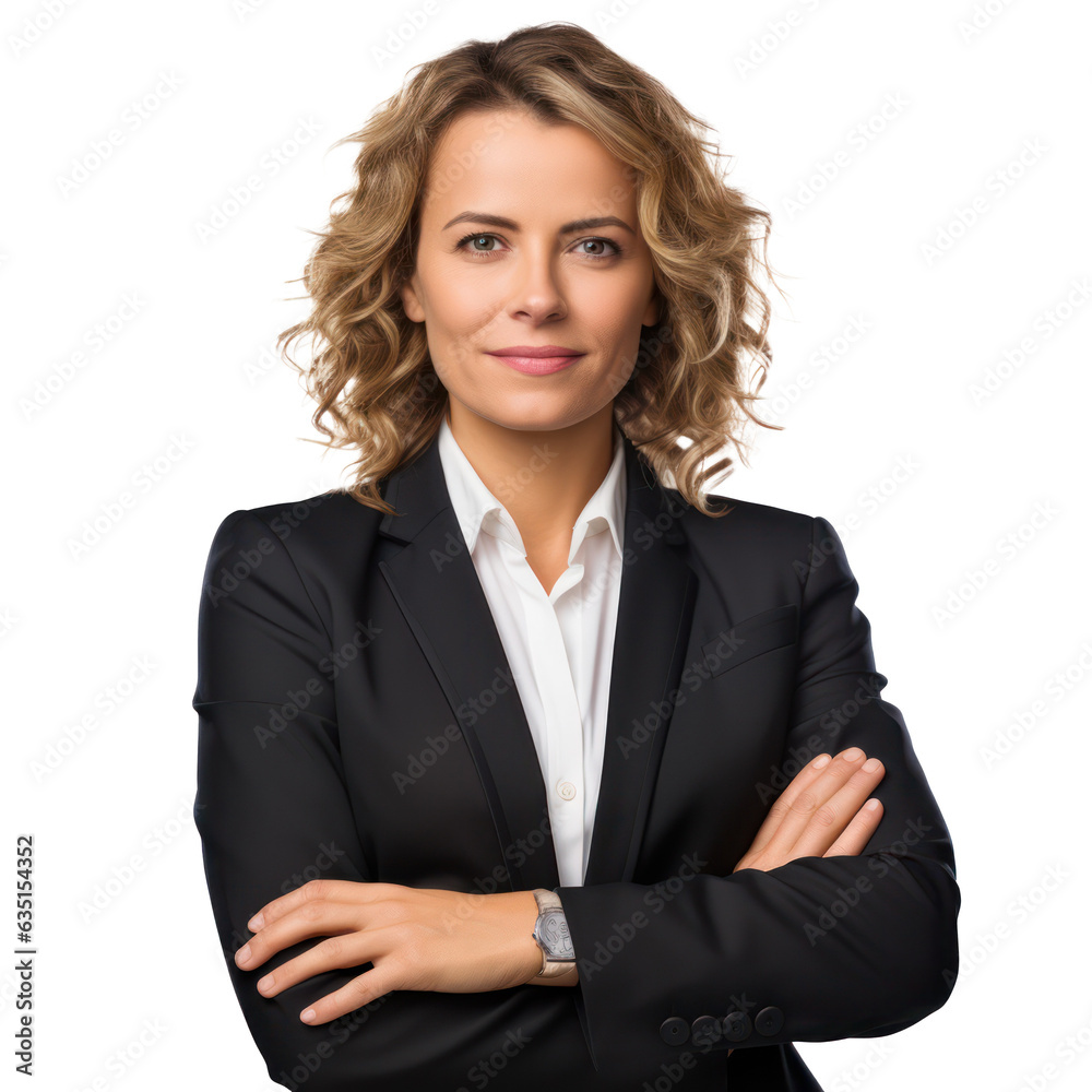 Business woman portrait isolated on white transparent background ...