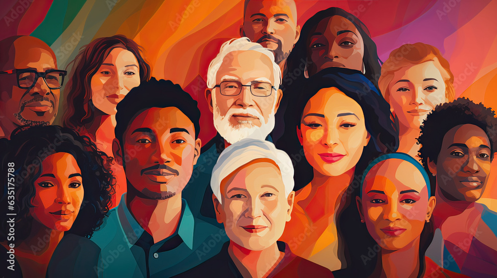 Inclusive Diversity, diversity and inclusivity in society, featuring ...